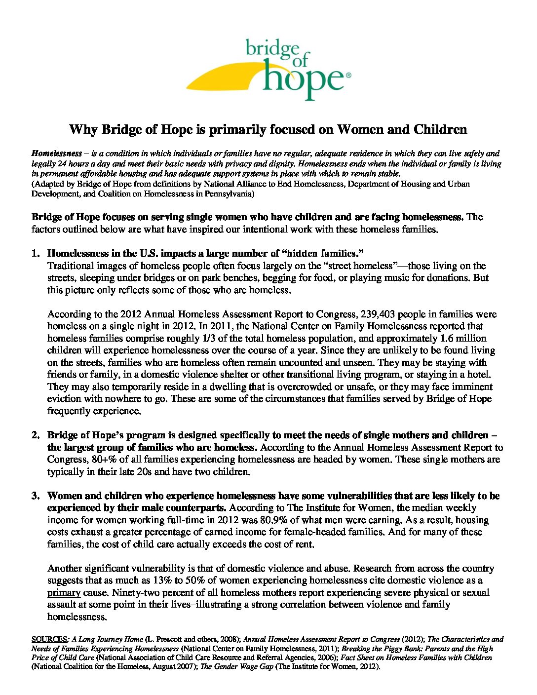 Why Bridge of Hope is primarily focused on Women and Children | Bridge ...